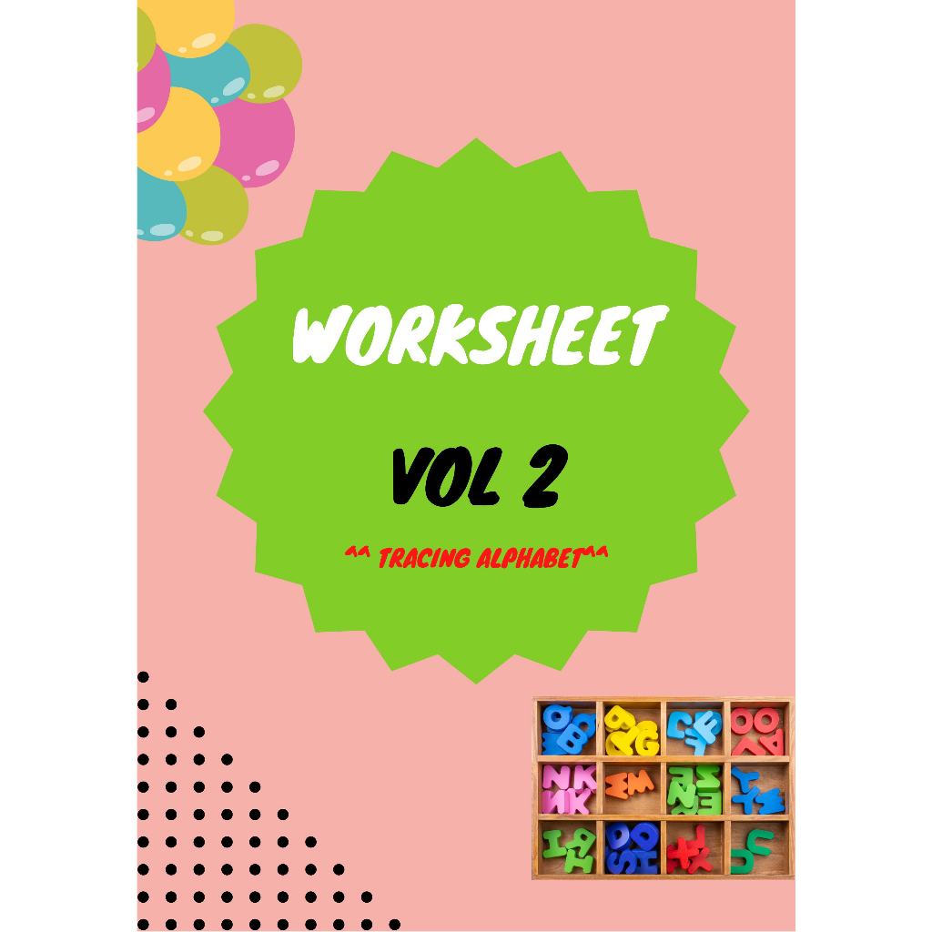 Jual Hard Copy Worksheet Tracing Alphabet vol 2 | Shopee Indonesia