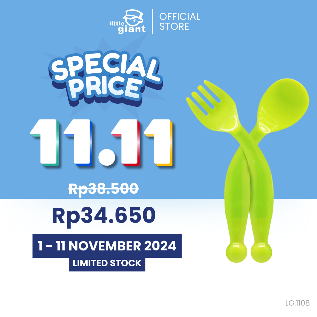 Jual Little Giant Bendable Spoon and Fork Set | Sendok Garpu Set MPASI ...