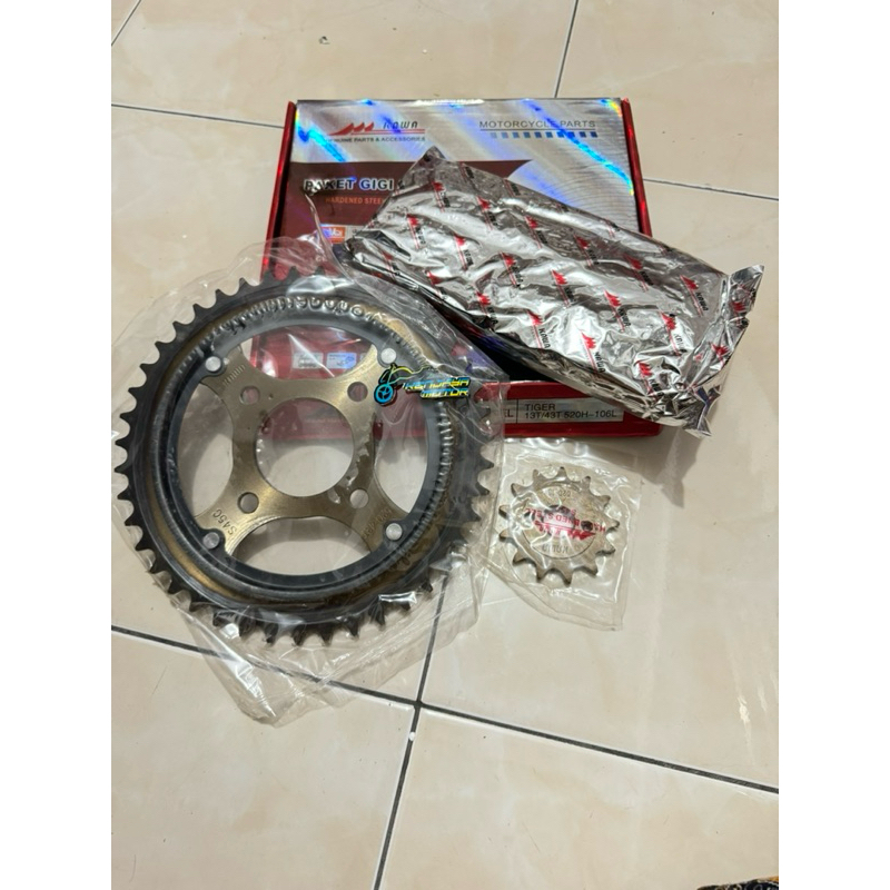 Jual GIGI GIR GEAR TARIK SET PAKET TIGER 13T - 43T 520H - 106 L ...