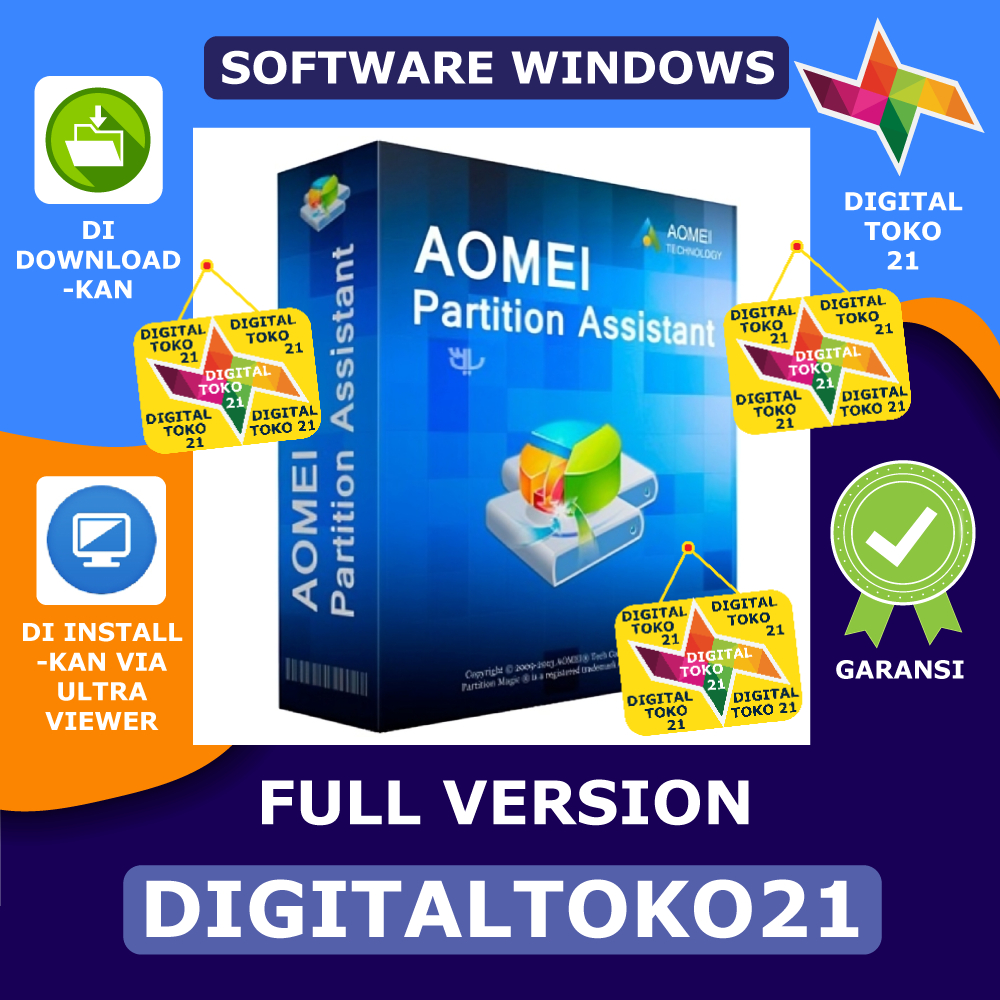 Jual [Diinstallkan] AOMEI Partition Assistant 10.8.1 Technician, Server ...