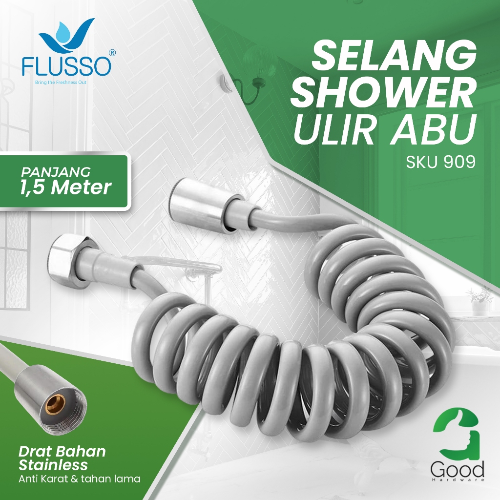 Jual Flusso Selang Shower Kloset Elastis Fleksibel Spiral Closet Toilet ...
