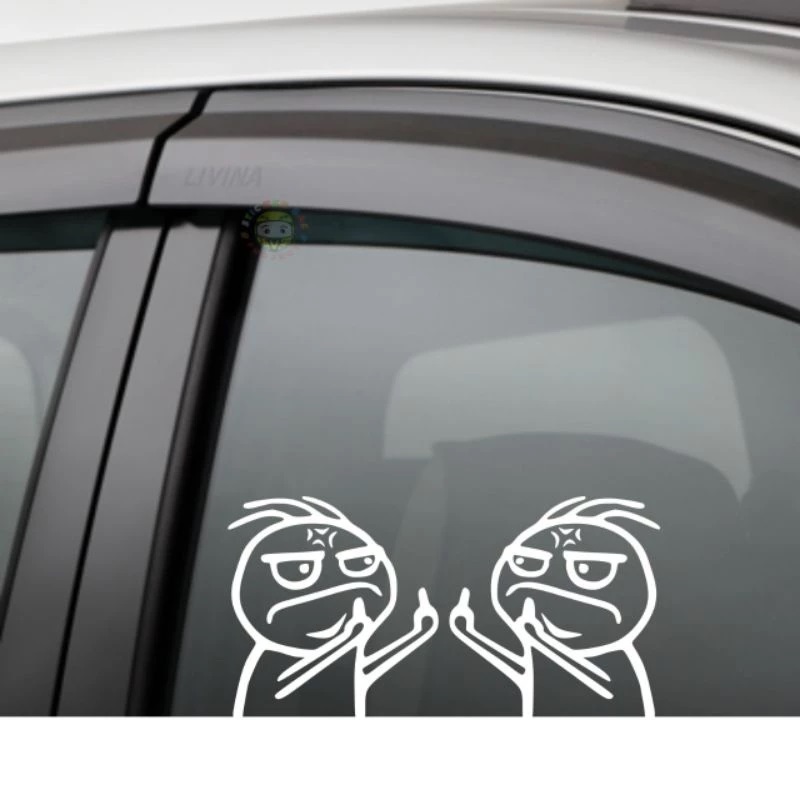 Jual Sticker Meme Animasi Lucu Middle Fingger Fucek Stiker Cutting ...