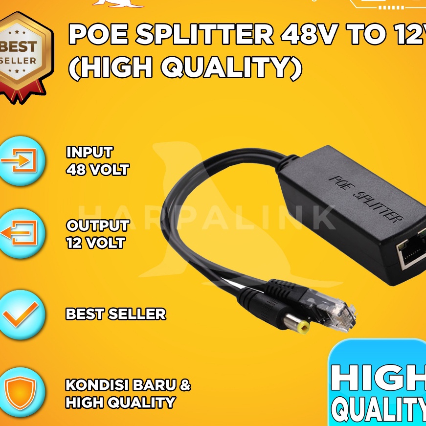 Jual KI3 POE Splitter 48V To 12V 2A For IP Camera POE Switch CCTV POE ...