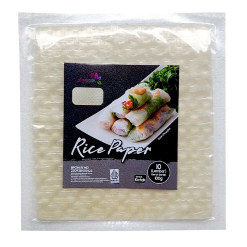 Jual Rice Paper Kotak | Spring Roll | Lumpia | 3Lembar | Halal | Shopee ...