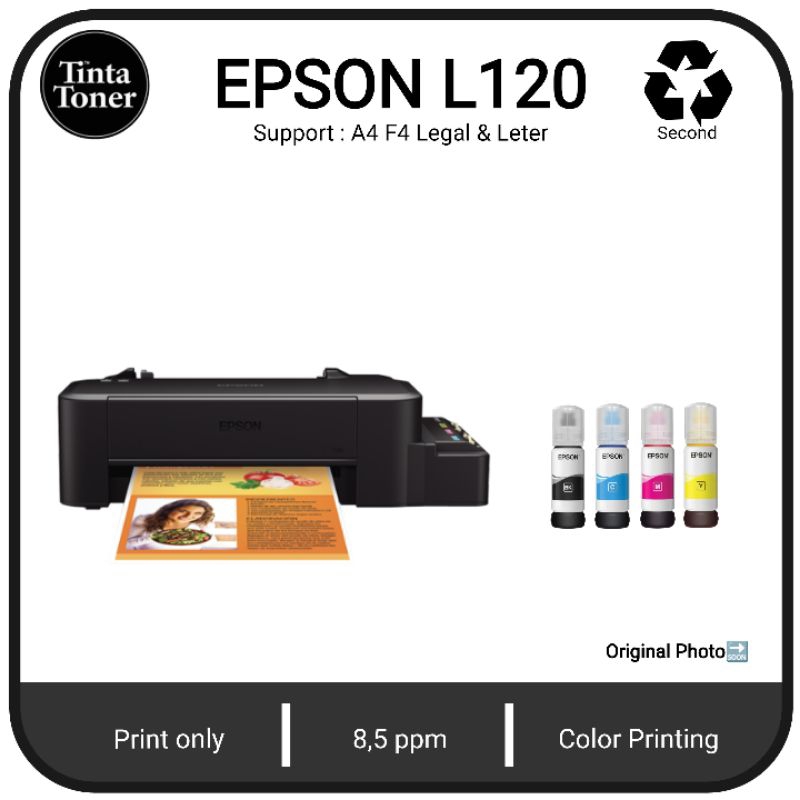 Jual Epson L120 print only plus tinta 1 shet printer epson | Shopee ...