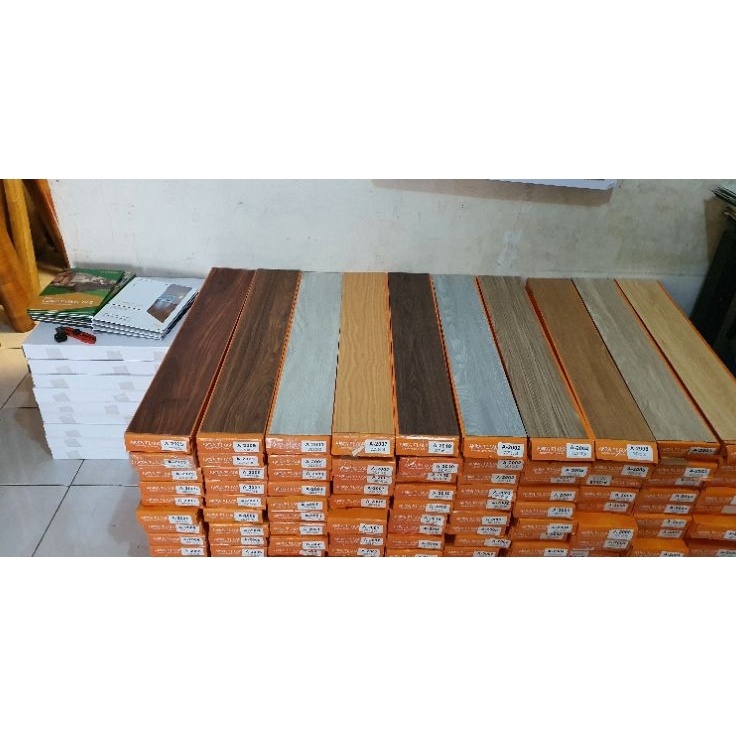 Jual Hadir Termurah Vinyl Lantai Plank Motif Kayu Tebal 2 mm Harga Per M | Shopee Indonesia