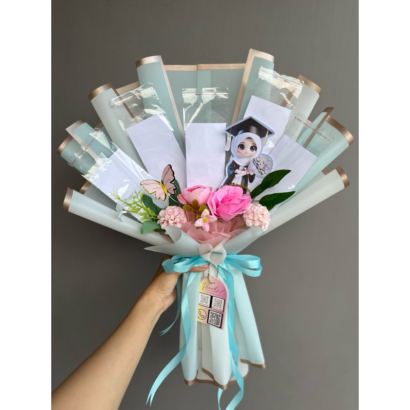 Jual BUKET 5 lembar KOSONGAN + bunga + toper (bebas) | Shopee Indonesia