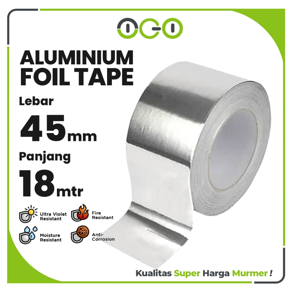 Jual Lakban 2inch Aluminium Foil 45mm x 18meter Harga Ecer Satuan ...