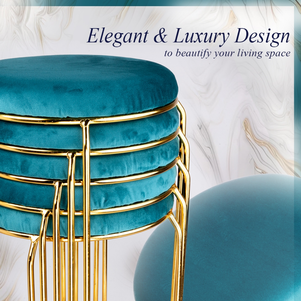 Jual Bangku Besi Bulat/Bangku Bulat Mewah/Bangku Besi Padat/ Bangku ...