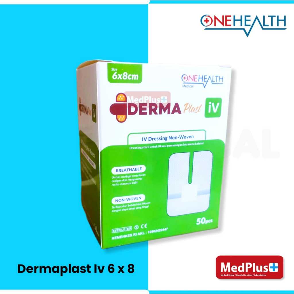 Jual Dermaplast IV Dressing 6 x 8 Cm Plester Fixasi Infus Isi 50 Pcs ...