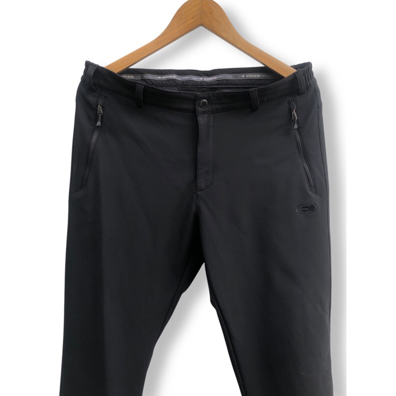 Jual EIDER Celana Softshell Polar bahan tebal Full Black Panjang Formal ...