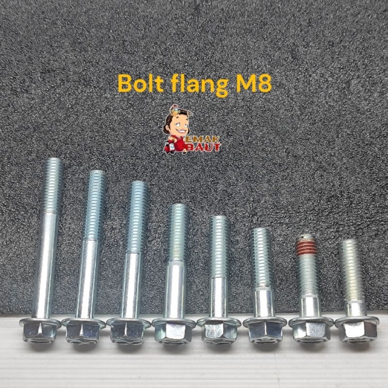 Jual Bolt Flang M8 / Baut 12 Topi Universal Kualitas Original | Shopee Indonesia