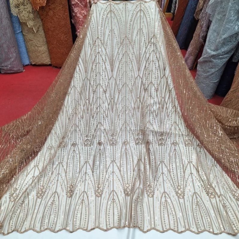 Jual kain tile elisab payet cantik/tile elisab kebaya mewah/tile elisab ...