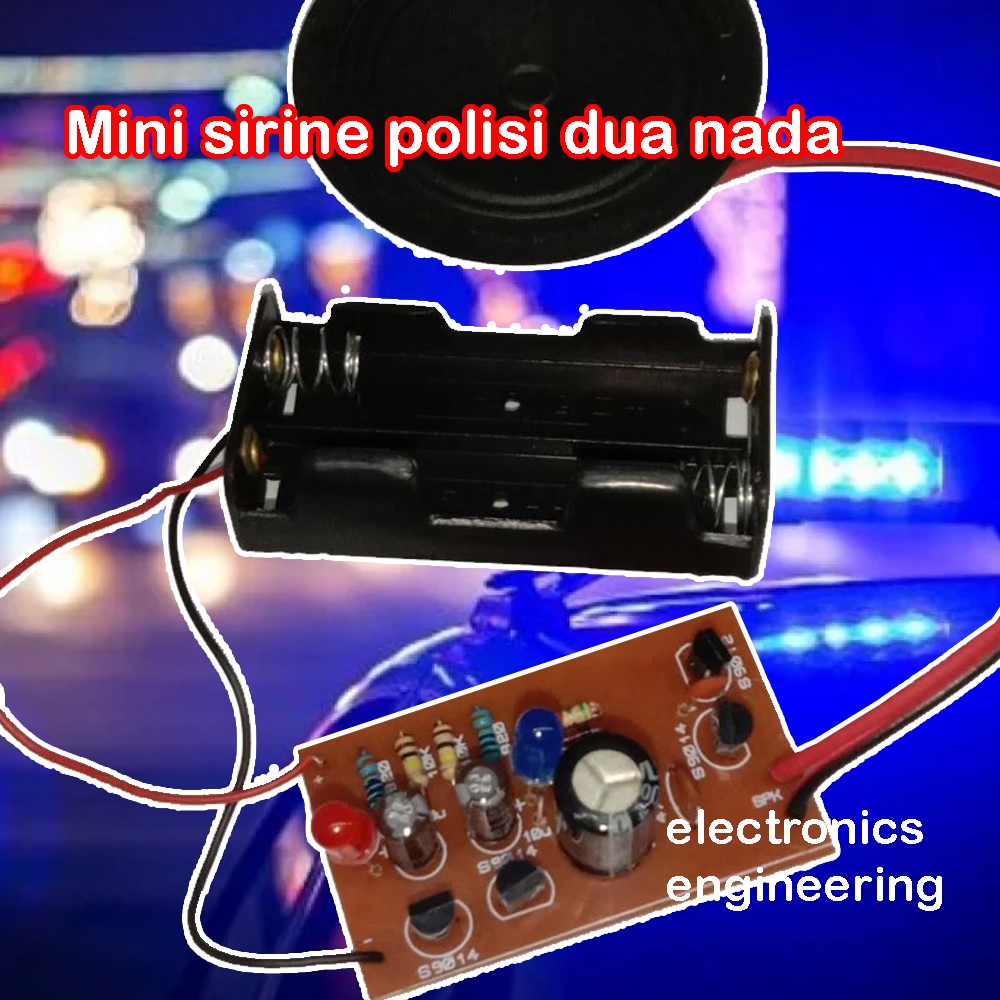 Jual PCB Kit mini sirine polisi dua nada plus Baterai | Shopee Indonesia