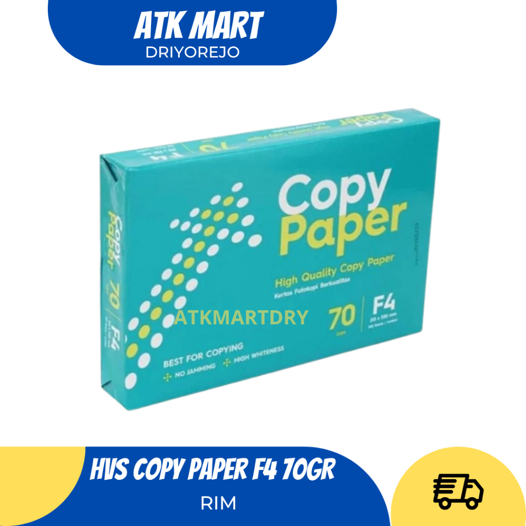 Jual COPY PAPER KERTAS HVS F4 70gsm 1 Rim Isi 500 Lembar Ukuran Folio ...