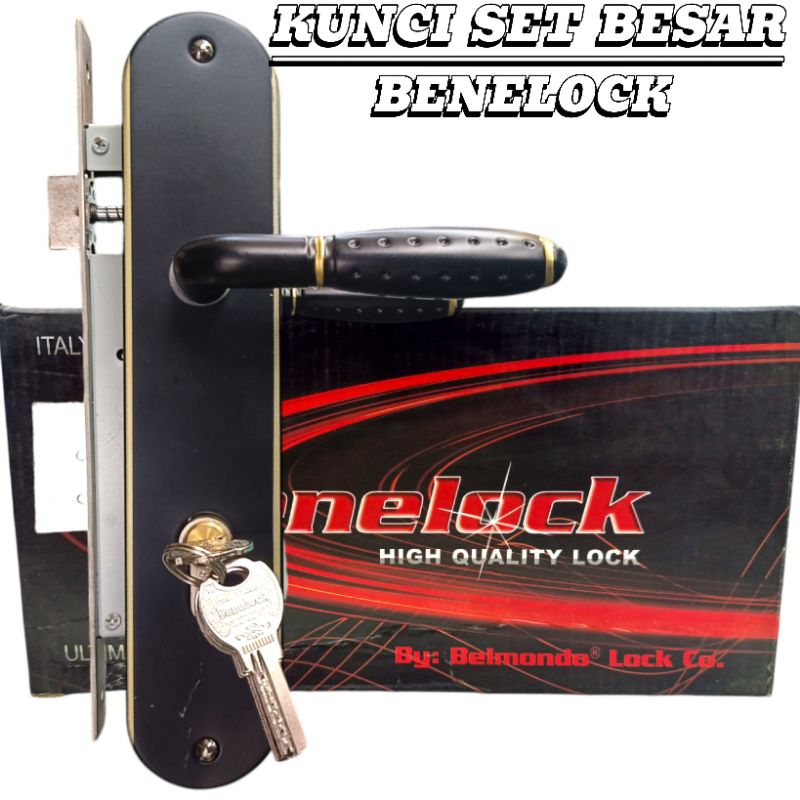 Jual Kunci set pintu | handle pintu ukuran besar fullset/ hitam doff ...