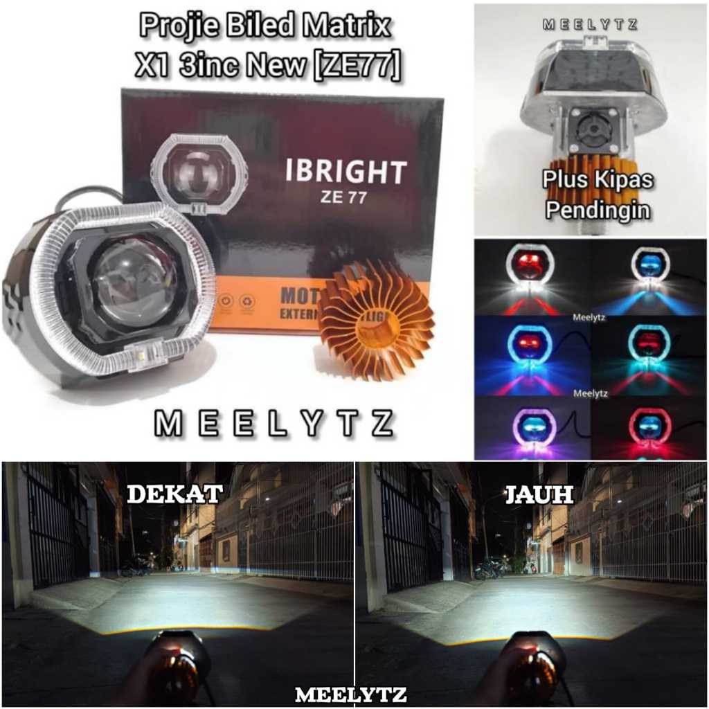 Jual Projie Biled Matrix 3INC Body Black Plus Kipas Pendingin High Low ...