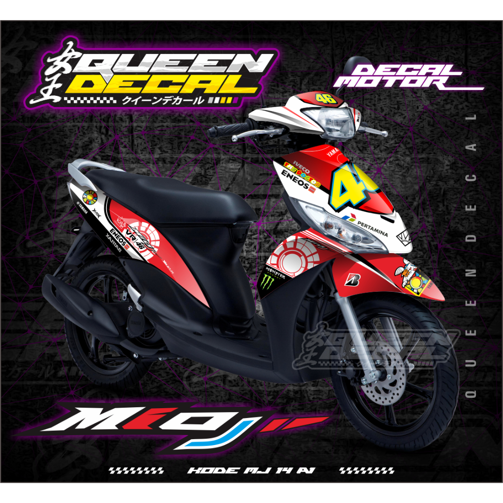 Jual Decak Full Body Variasi Motor Mio J / Stiker Motor Variasi Desain ...
