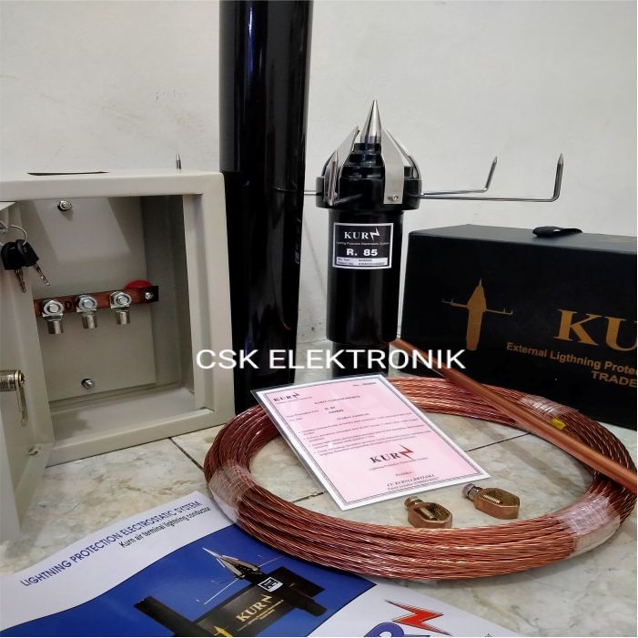 Jual Penangkal Petir Radius 85 Mtr + 30 Meter Kabel BC 50 Tinggal Pasang. | Shopee Indonesia