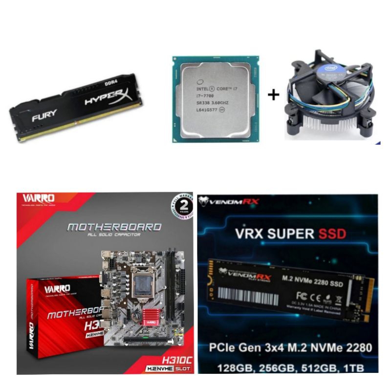 Jual Paket Processor Intel Core i7 7700 Gen 7 LGA 1151 DDR4 NVME ...