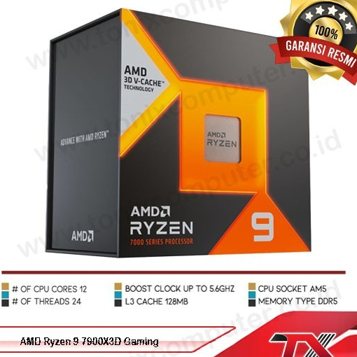 Jual AMD Ryzen 9 7900X3D Gaming | Processor AMD Ryzen 9 7000 Series AM5 ...