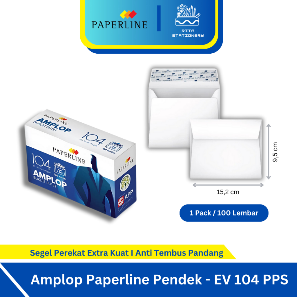 Jual PAPERLINE Amplop Putih Pendek 1 Pack - PPL EV 104 PPS | Shopee ...