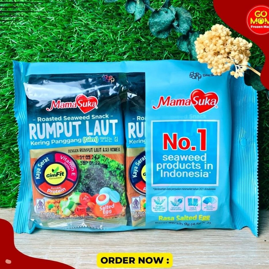Jual MAMA SUKA RUMPUT LAUT (GIM) SALTED EGG 4.5G | Shopee Indonesia