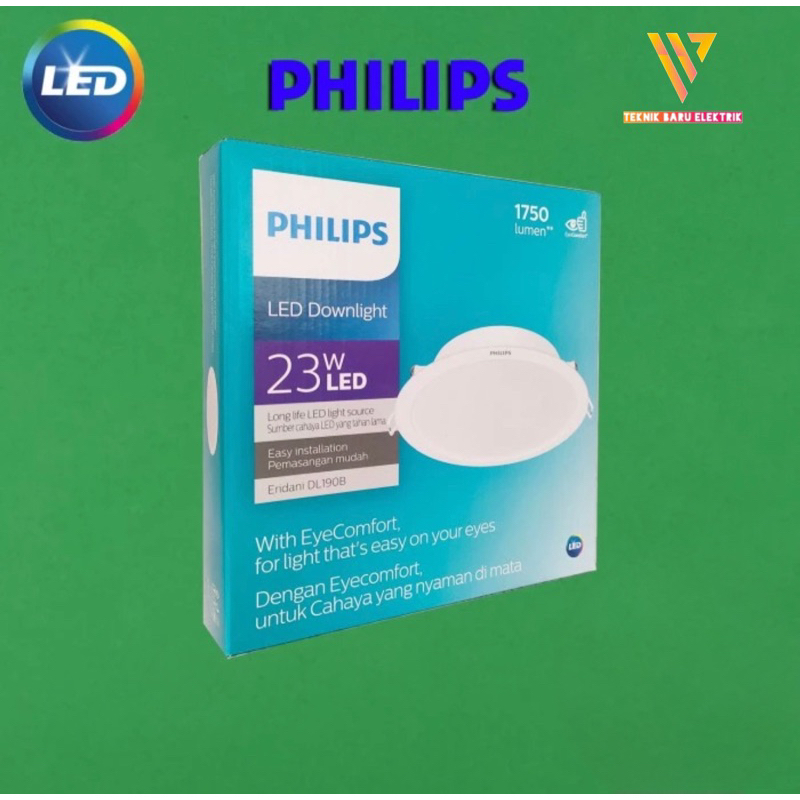 Jual Lampu Philips Downlight Eridani 23W 8'' LED18 D200 23 Watt ...