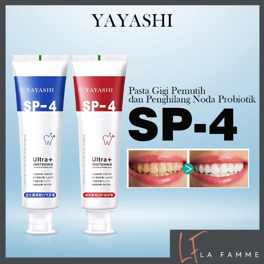 Jual YAYASHI Pasta Gigi Pemutih Penghilang Noda Probiotik SP-4 ...