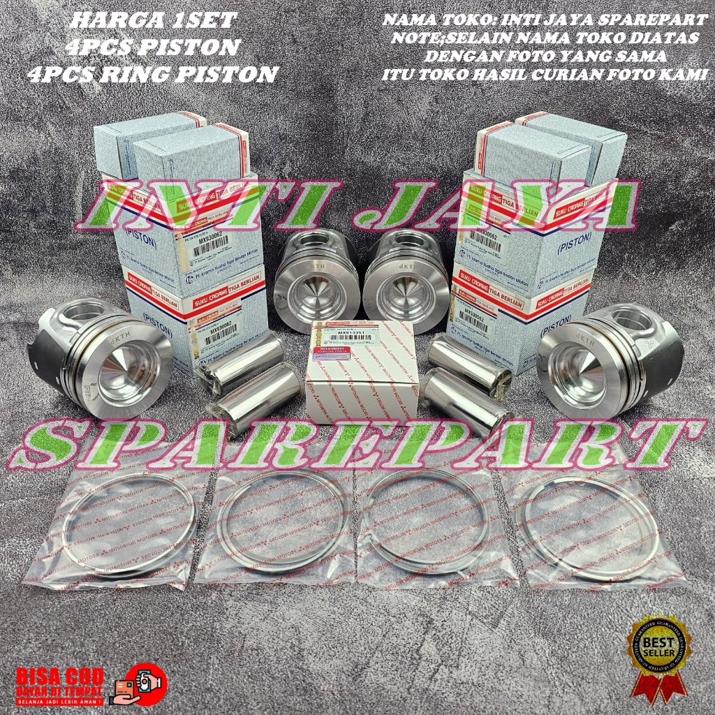 Jual PISTON SET DAN RING PISTON STD STANDAR 1SET KOMPLIT PS125 EURO 4 CANTER EURO 1SET | Shopee ...