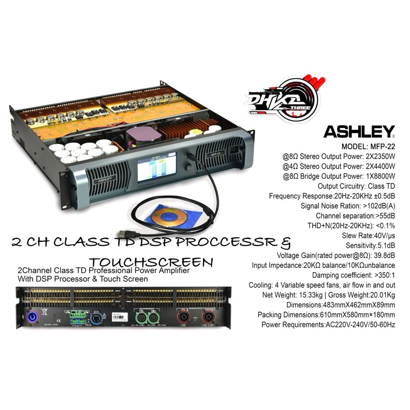 Jual POWER ASHLEY MF-22 CLASS TD TOUCHSCREEN WITH DSP EFFECT PROCESSOR ...