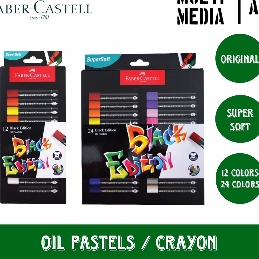 Jual KF7 FABERCASTELL BLACK EDITION OIL PASTEL SERIES CRAYON FABER ...