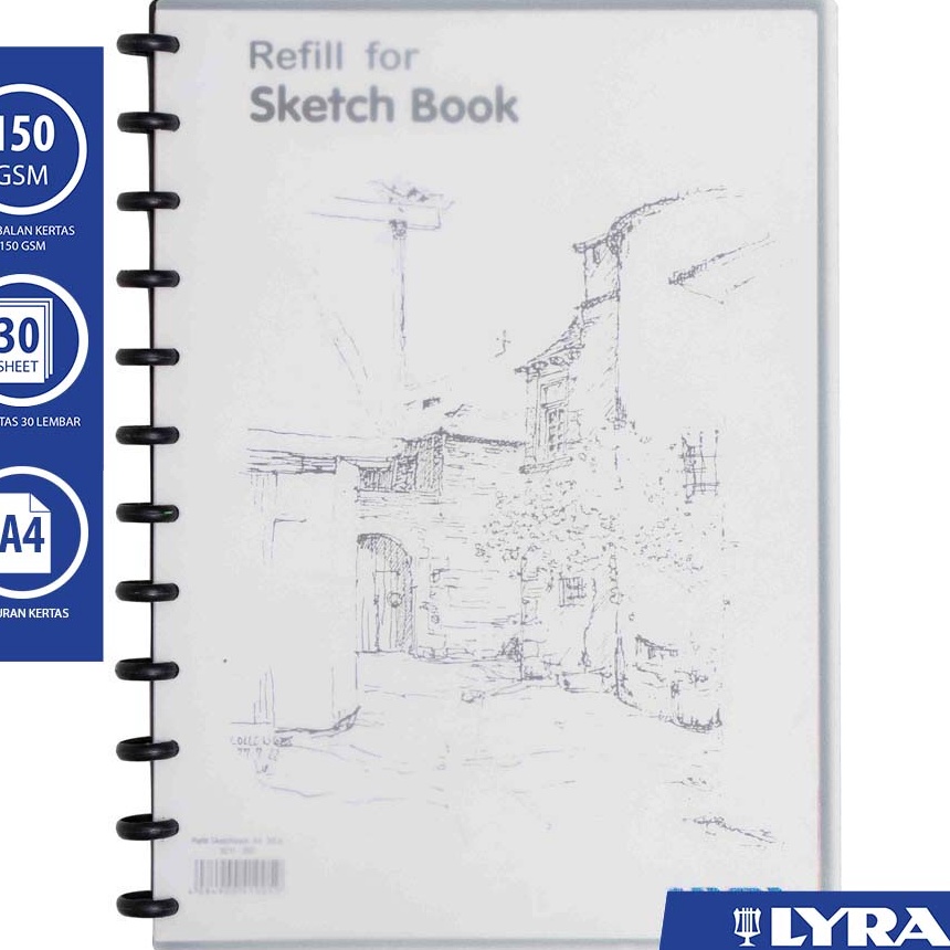 Jual Price LYRA Sketch Book A4 3 Sheets 15gsm Buku Sketsa untuk ...