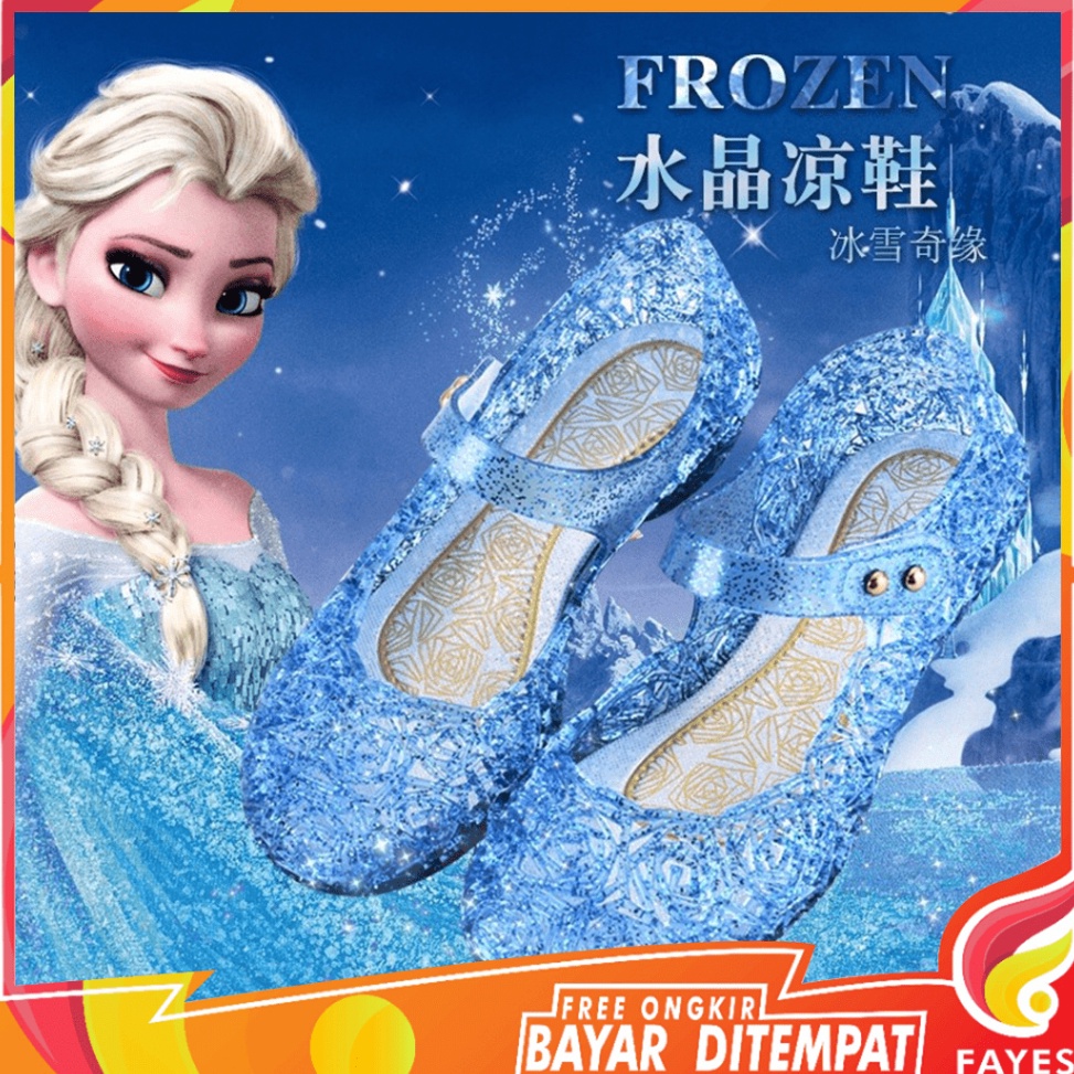 Jual Harga Bersahabat FAYES COD Sepatu Frozen Model Kaca Sepatu Pesta ...
