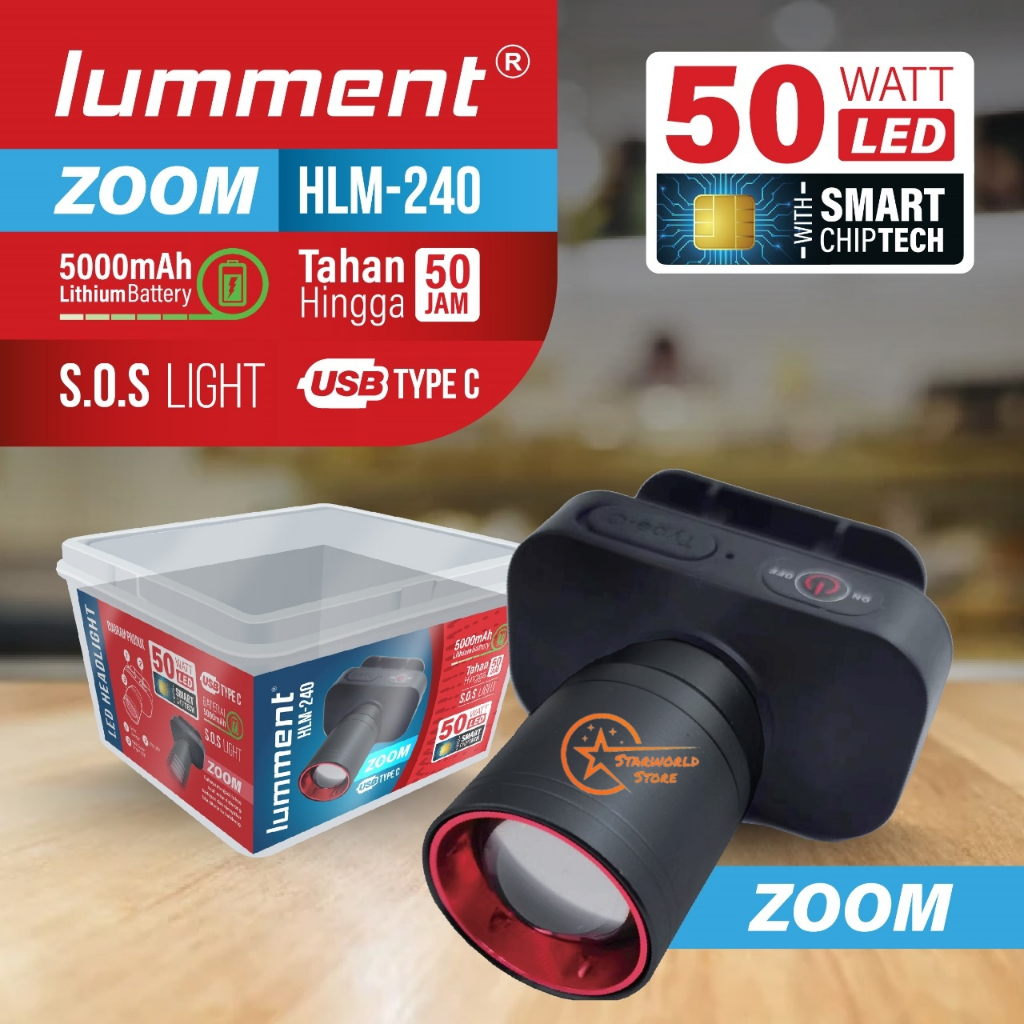 Jual LUMMENT Senter Kepala ZOOM RechargePro Dengan USB-C 50 Watt ...
