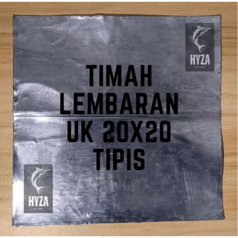 Jual Timah lipat/timah daun/timah pancing ukuran 20x20 per 1 lembar ...