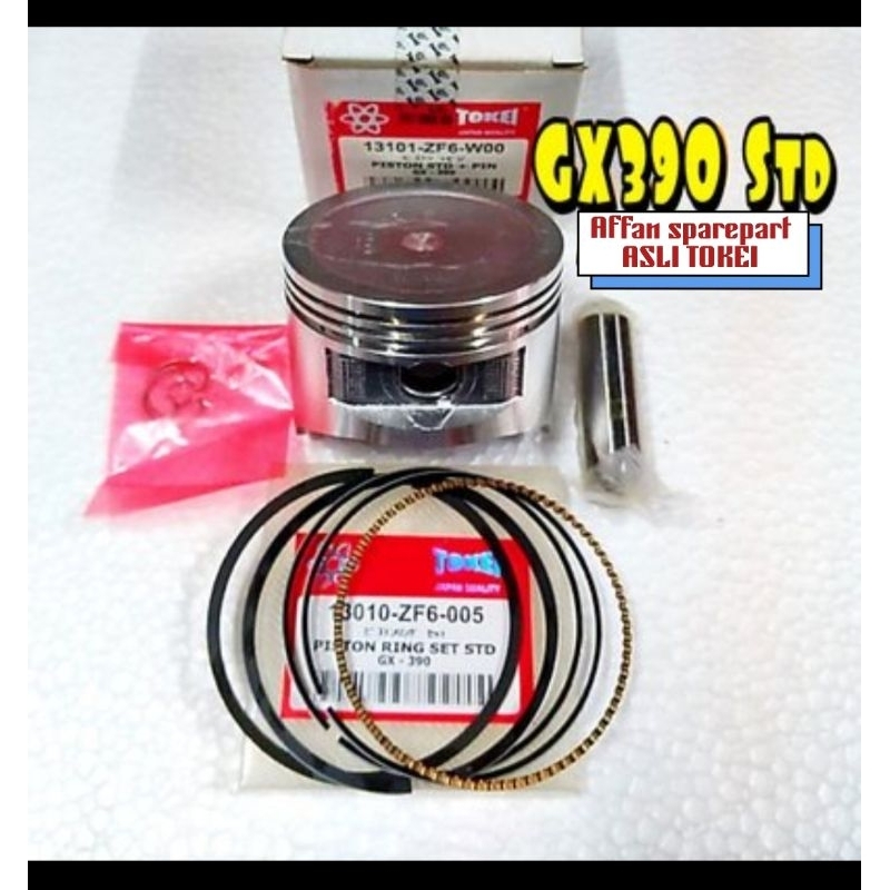 Jual PISTON ASSY KOMPLIT GX 390 HONDA ( STD ) + RING + PIN + CLIP ( ASLI TOKEI ) | Shopee Indonesia