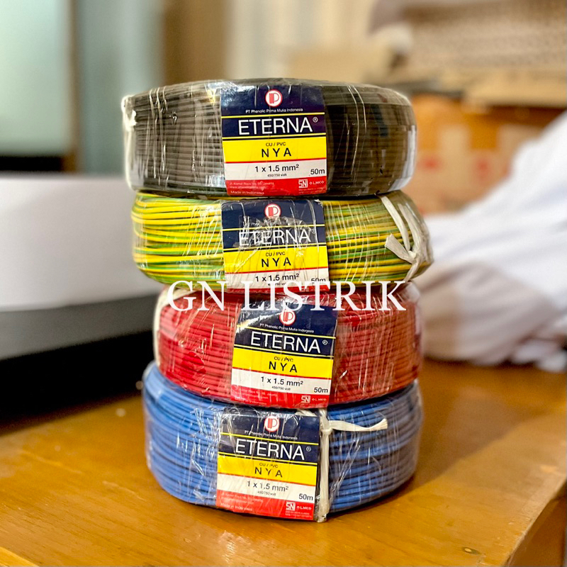 Jual Kabel Eterna NYA 1x1,5 Tunggal 50 Meter SNI | Shopee Indonesia