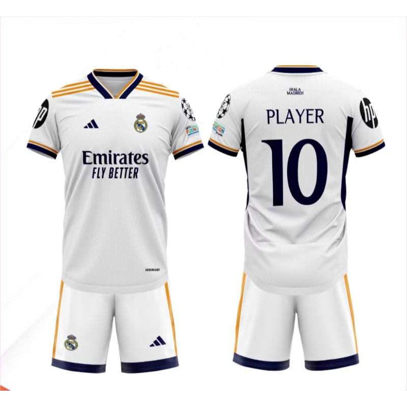 Jual Jersey Bola real madrid 2024 terbaru full printing free custom | Shopee Indonesia