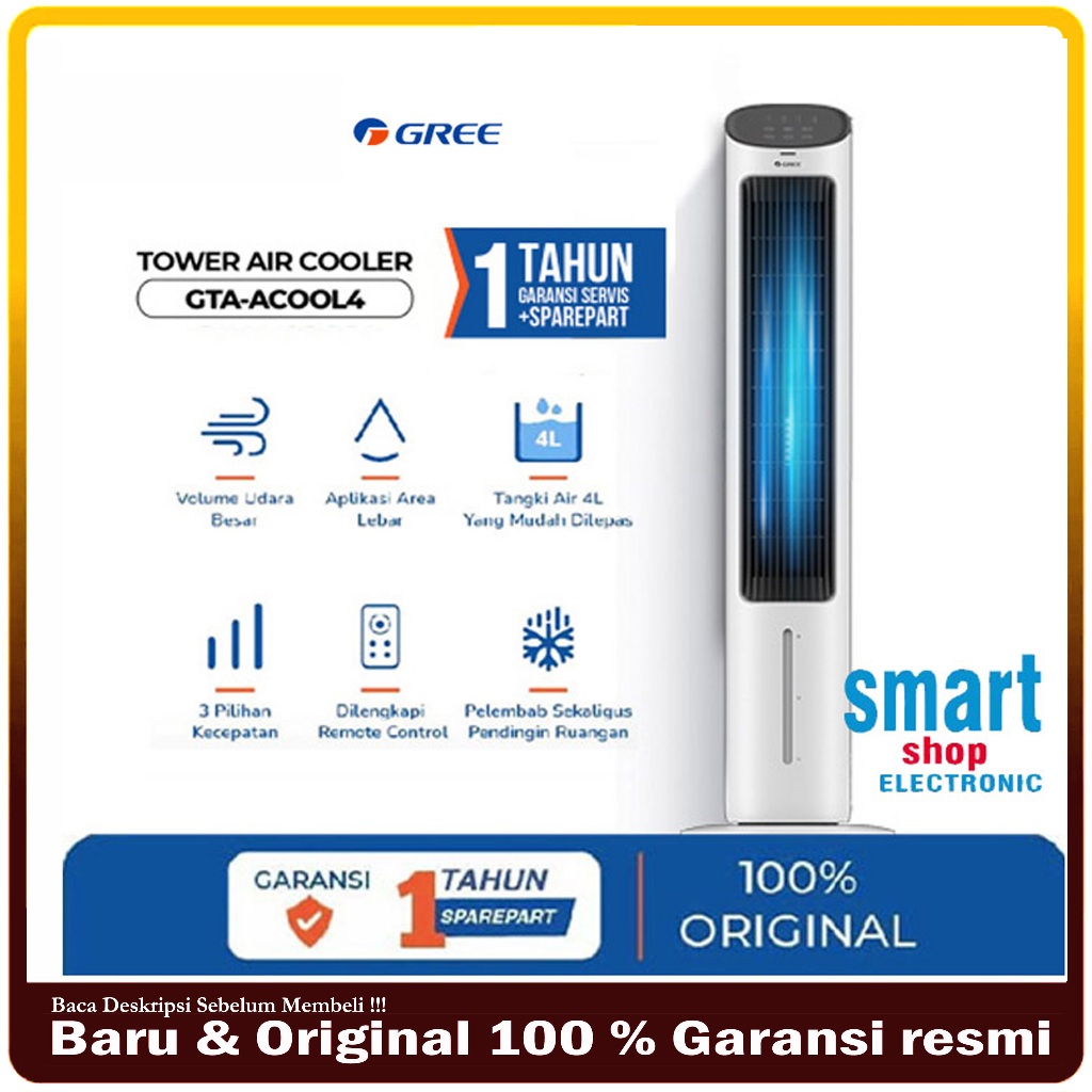 Jual GREE Tower Fan Air Cooler dengan Generator Anion - GTA-ACOOL4 ...