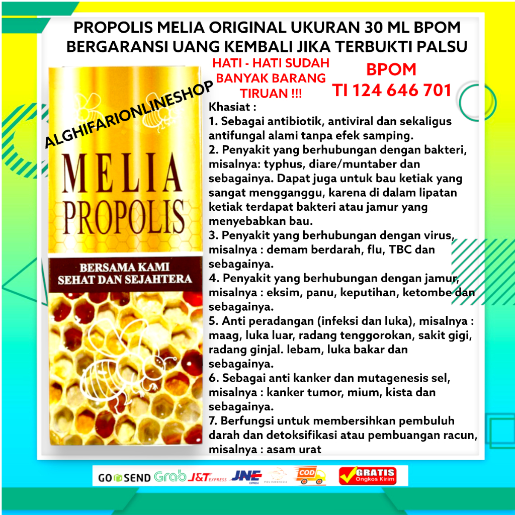 Jual Melia Propolis Original Ukuran 30 Ml Obat Diabetes Kanker Tumor ...