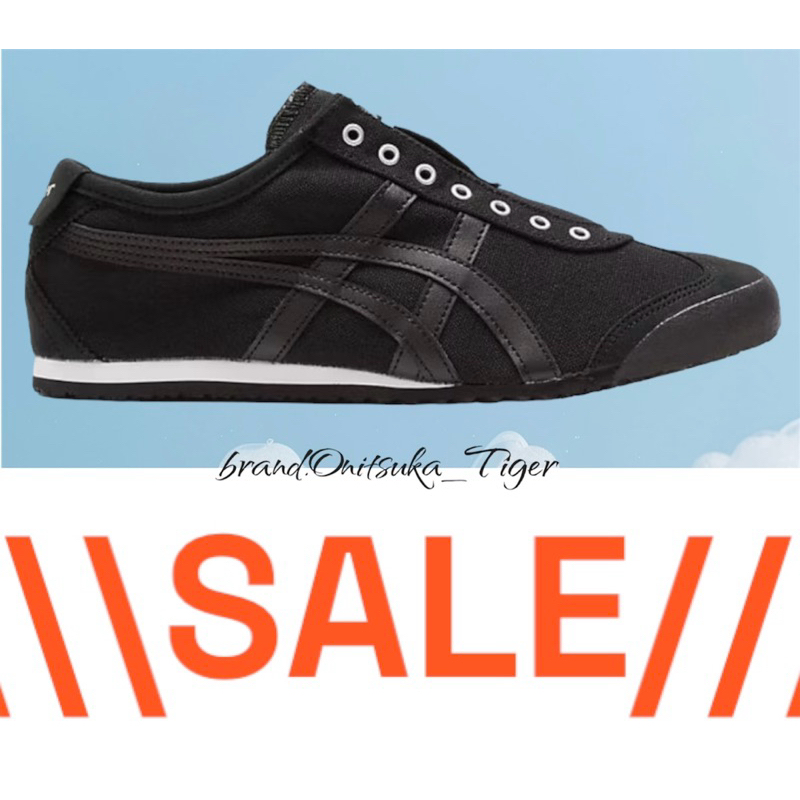 Jual Sepatu Onitsuka Tiger original mexico 66 slip on triple black | Shopee Indonesia