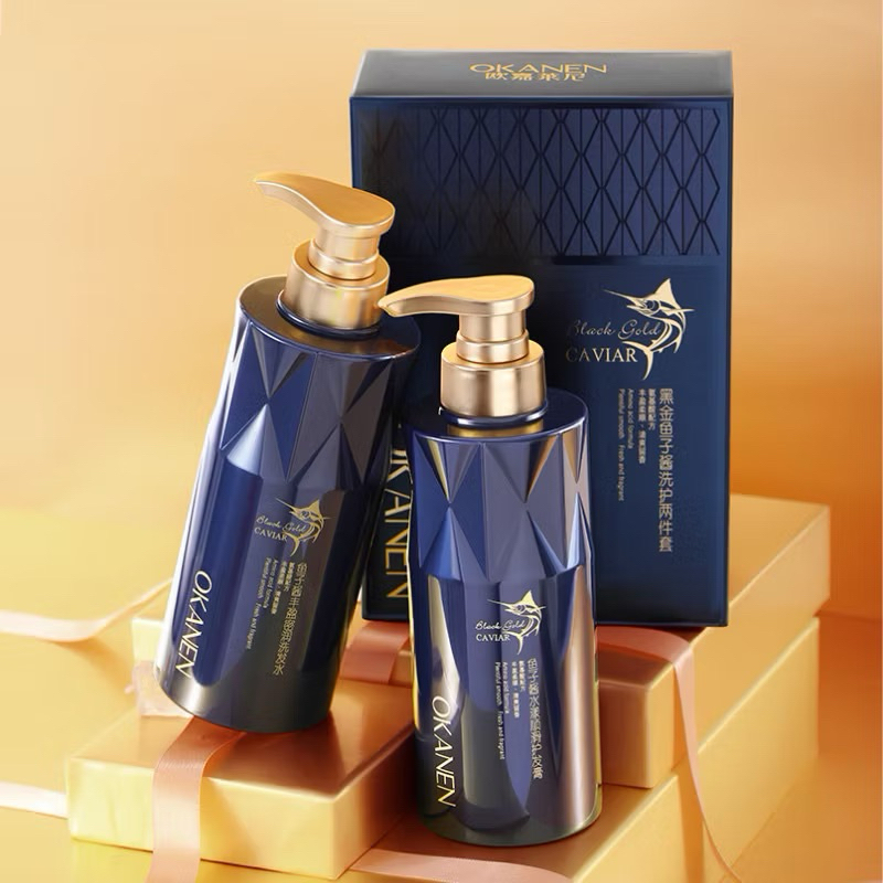 Jual SHAMPOO OKANEN BLACK GOLD CAVIAR 500ML 1SET OKANEN BLACK GOLD ...
