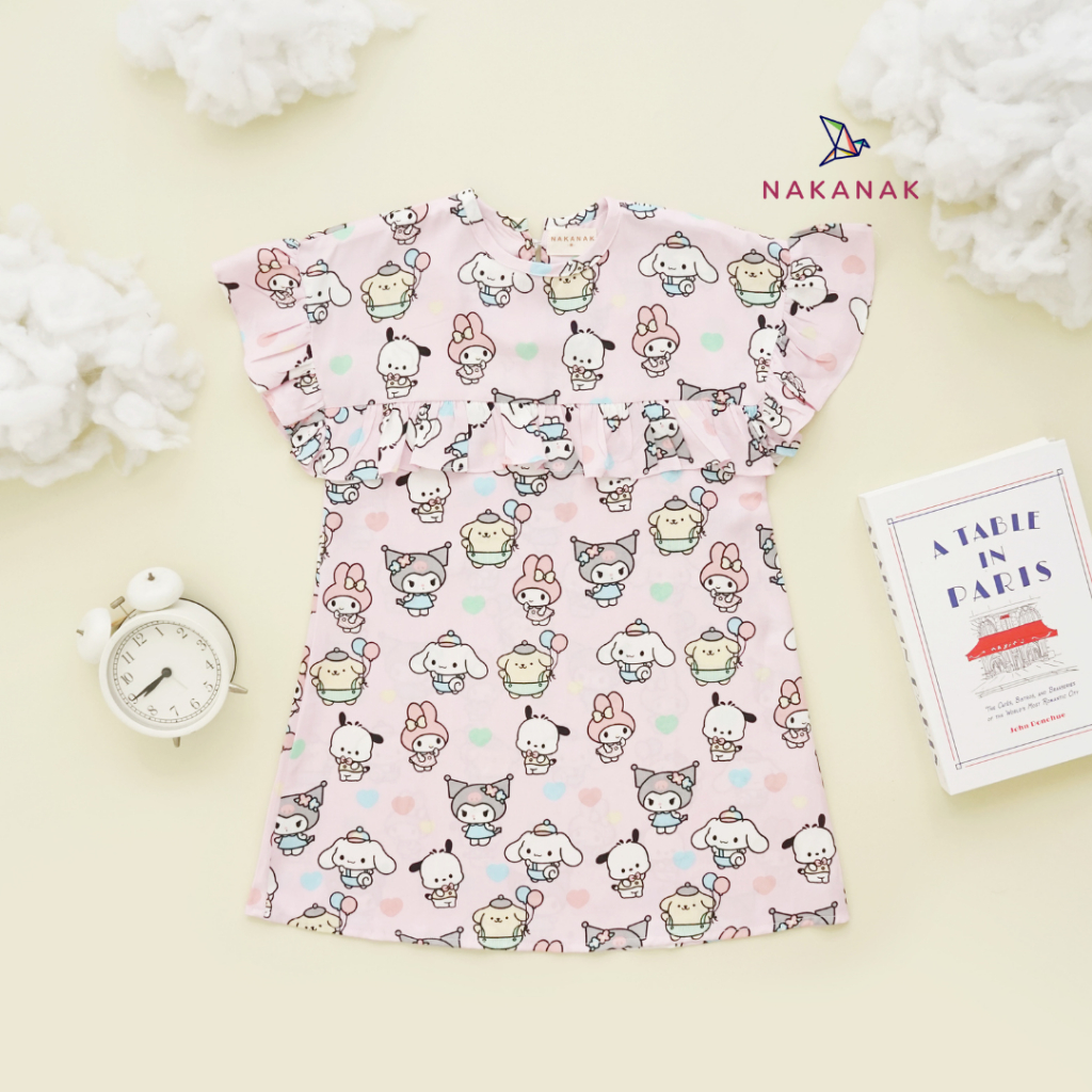 Jual NakAnak Premium - My Melody, Kuromi & Sanrio Friends - Pink (Dress ...