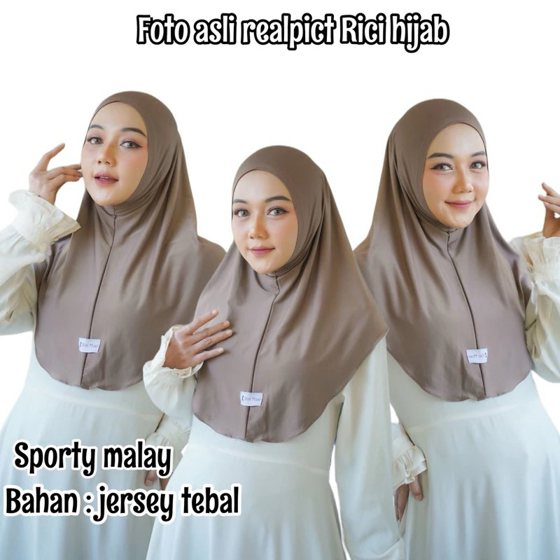 Jual (50RB ISI 4PCS) JILBAB INSTAN MALAY JERSEY PREMIUM / BERGO NON PET /BERGO PINGUIN NON PET ...