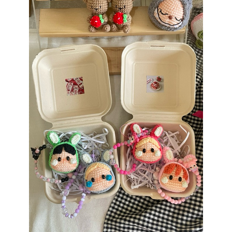 Jual cry baby powerpuff girl keychain crochet gantungan kunci rajut ...