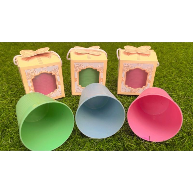 Jual (isi 50pcs) souvenir pernikahan gelas kemasan box tali | Shopee ...