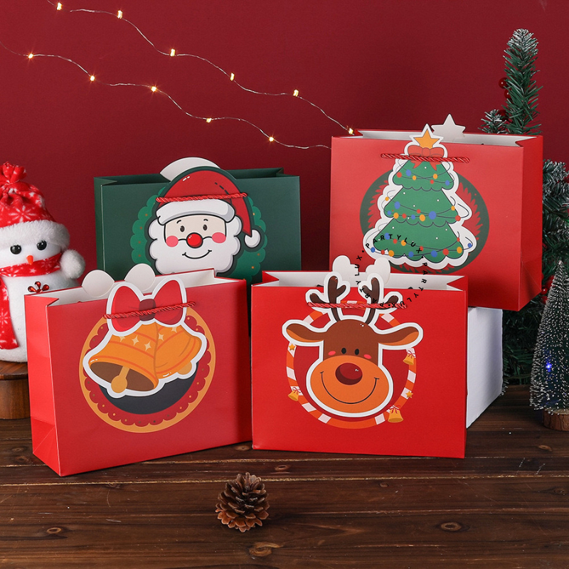 Jual Paper Bag Natal Horizontal Santa Rusa / Goodie Bag Christmas / Tas ...