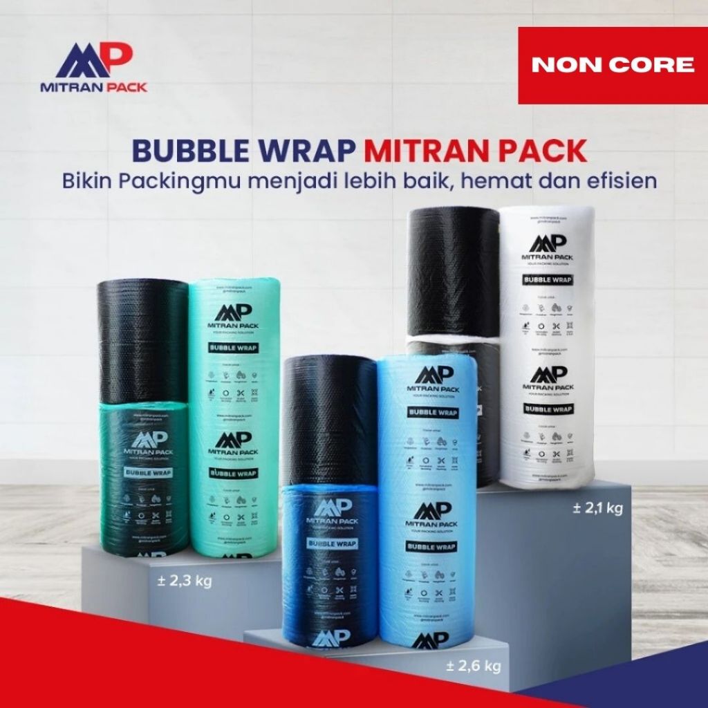 Jual MP Bubble Wrap 2,1kg 125 cm x 50 meter Hitam Bening Mitran Pack ...