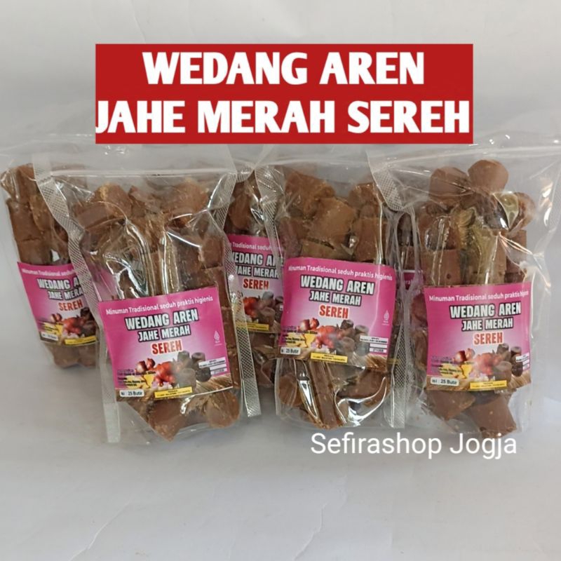 Jual Aren Jahe Merah Sereh Kemasan Pounch 25 Butir /Aren Jahe Beras ...